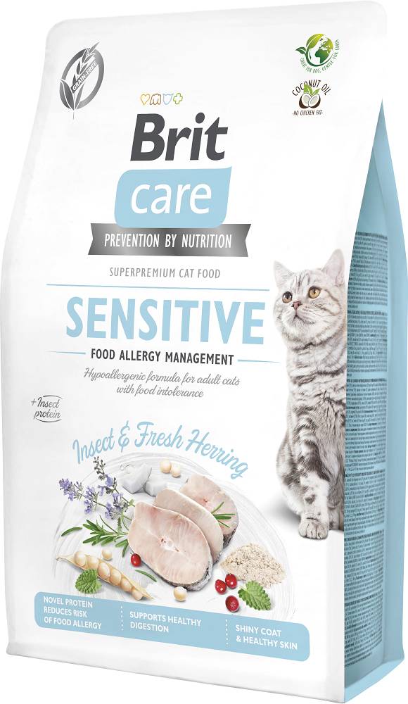 Brit Care Cat Grain-Free Sensitive Insect&Herring Karma z insektami i ... Brit Care Cat Grain-Free Sensitive Insect&Herring Karma z insektami i ...